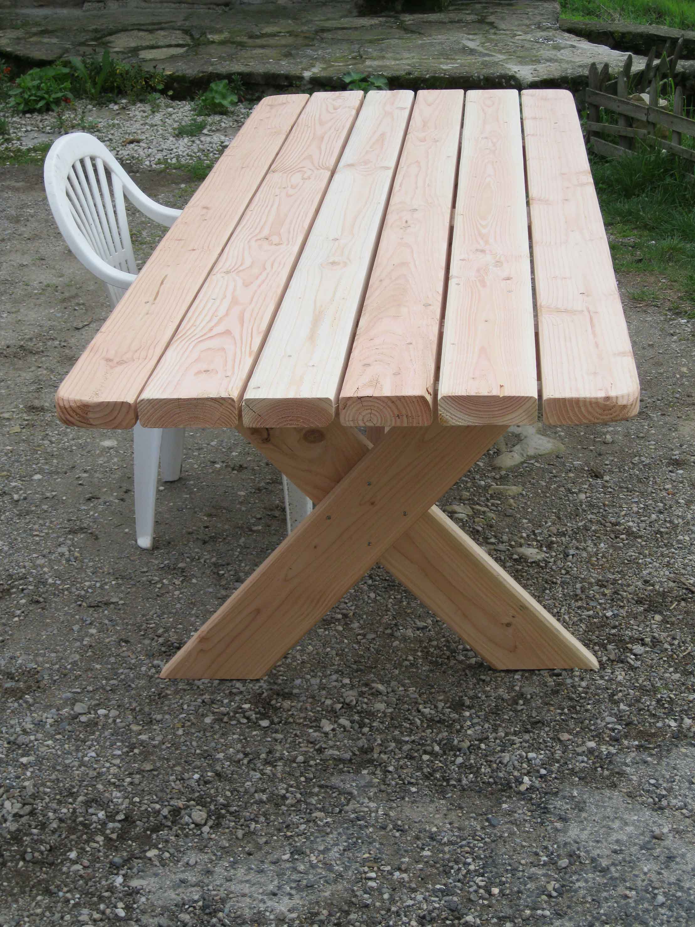 VIALA BOIS - Mobilier de jardin en bois - Tables sans banc - Table sans ...